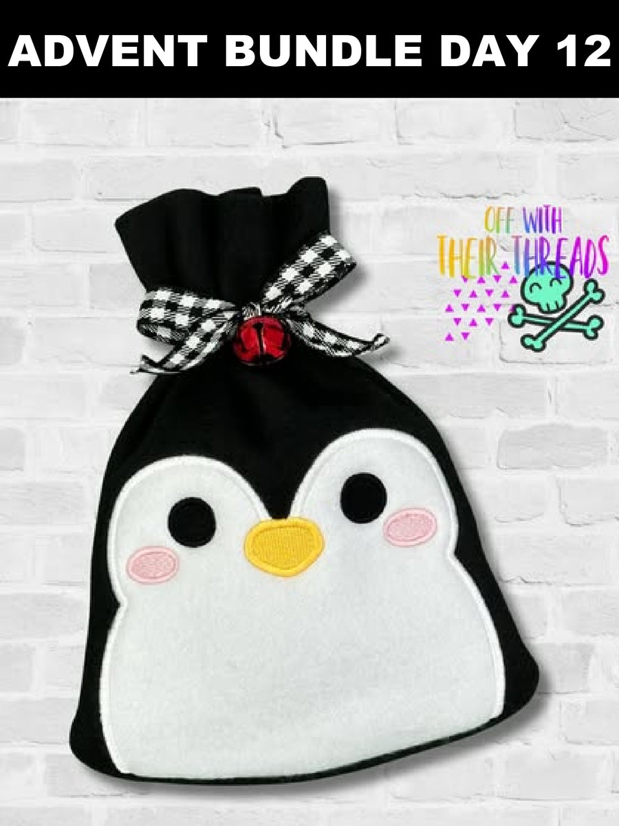 DIGITAL DOWNLOAD Applique Penguin Treat Bag 4 SIZES INCLUDED – Off With ...