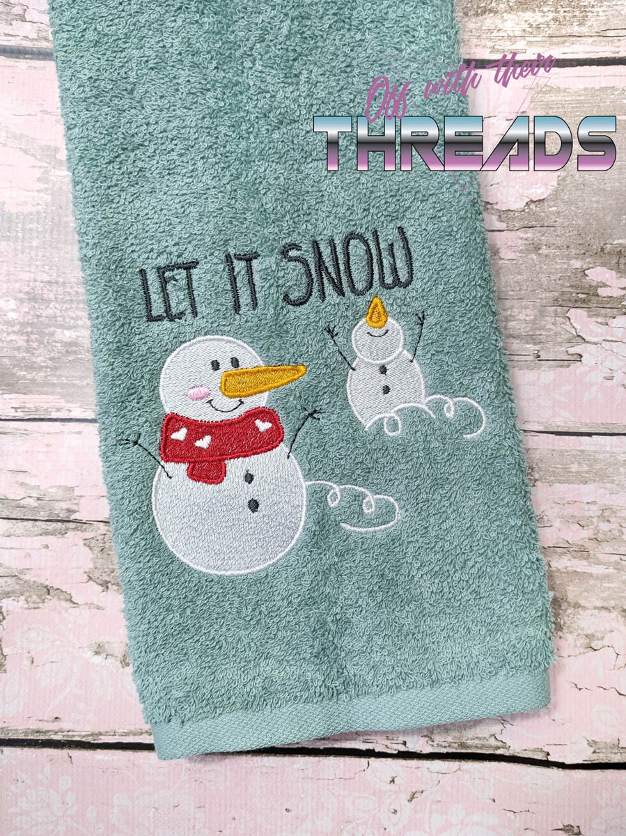 DIGITAL DOWNLOAD Let It Snow Snowman Design 5 SIZES INCLUDED – Off With ...