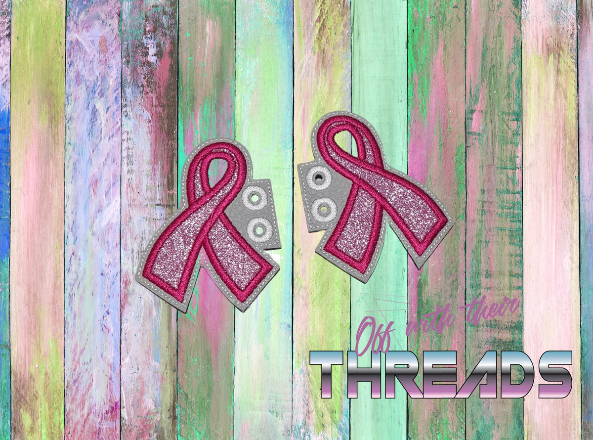 DIGITAL DOWNLOAD Applique Awareness Ribbon Shoe Boot Wings SATIN AND B ...