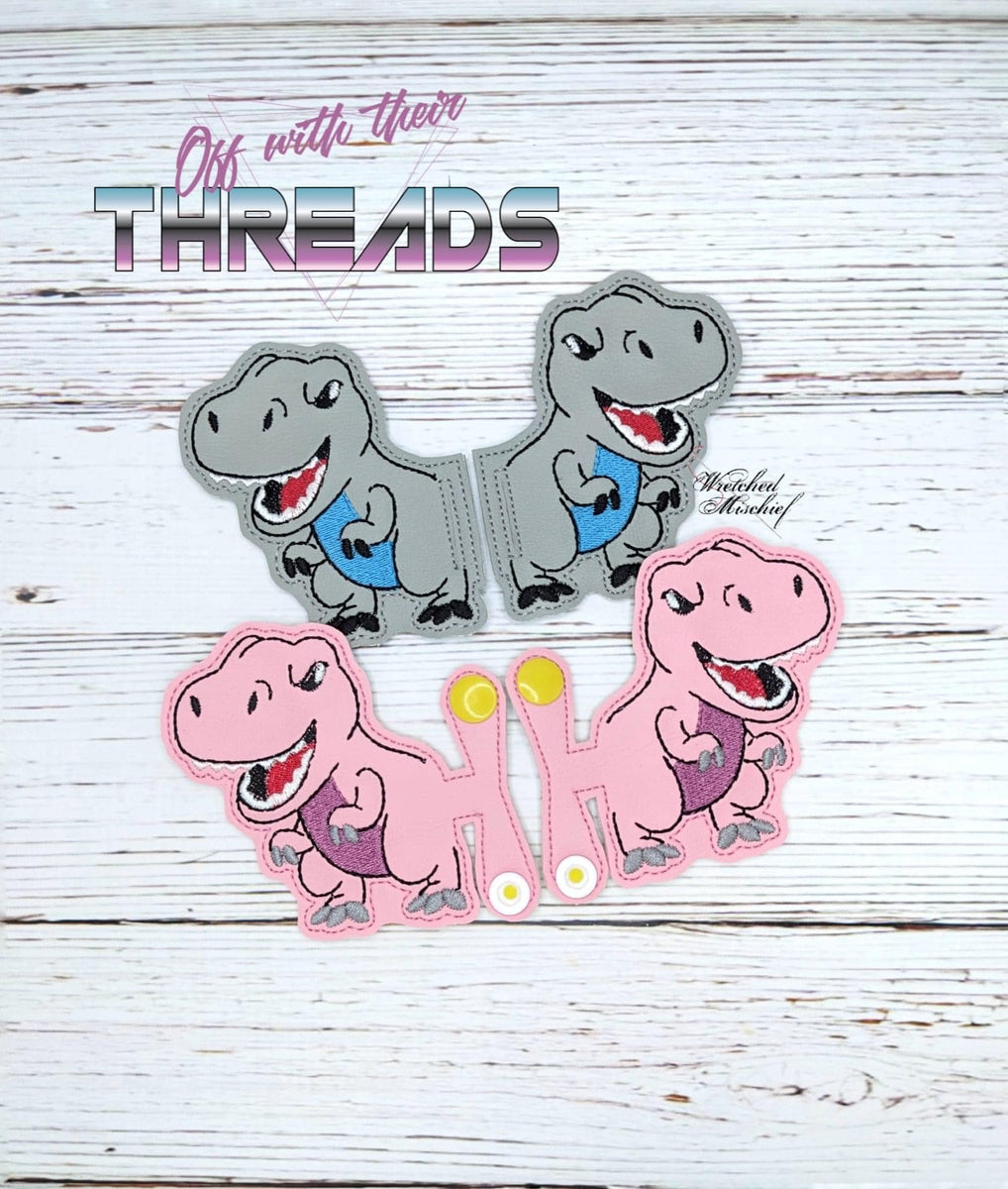 DIGITAL DOWNLOAD Dinosaur T Rex Velcro Snap Tab and Slider Wings Shoe ...