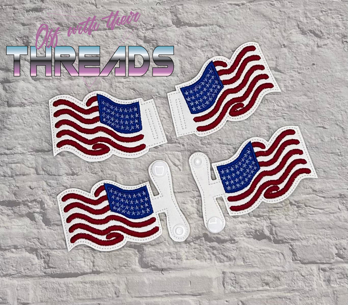 DIGITAL DOWNLOAD American Flag Velcro Snap Tab and Slider Wings Shoe B ...