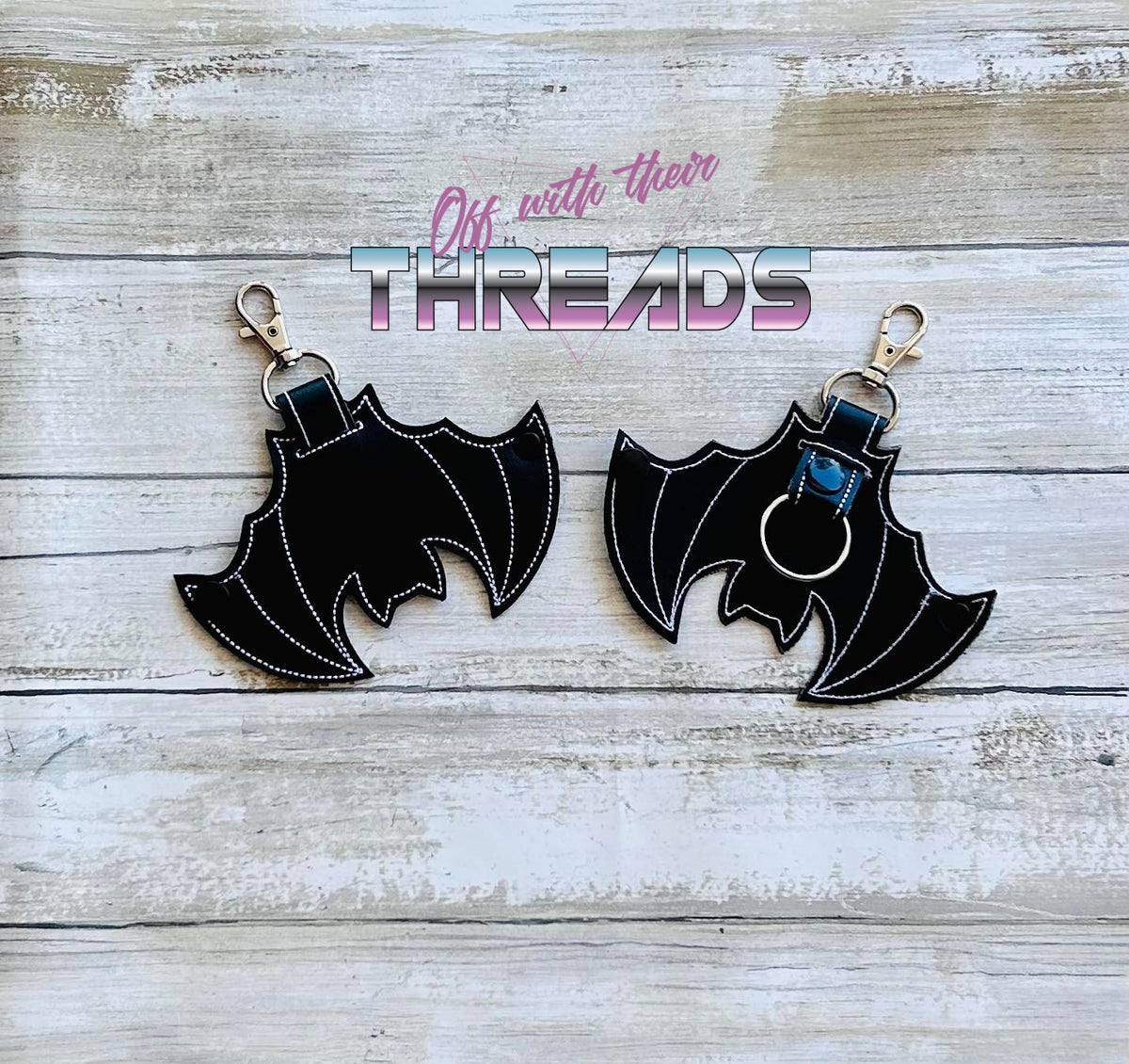 5x6 DIGITAL DOWNLOAD 3D Bat Key Holder Snap Tab Key Chain – Off With ...