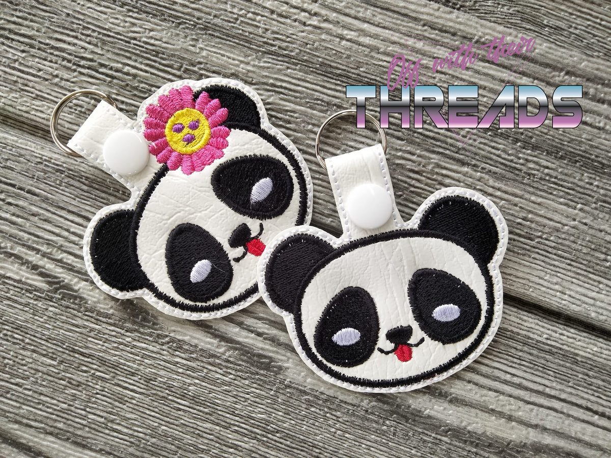 DIGITAL DOWNLOAD Panda Snap Tab Key Chain Set 2 DESIGNS INCLUDED – Off ...