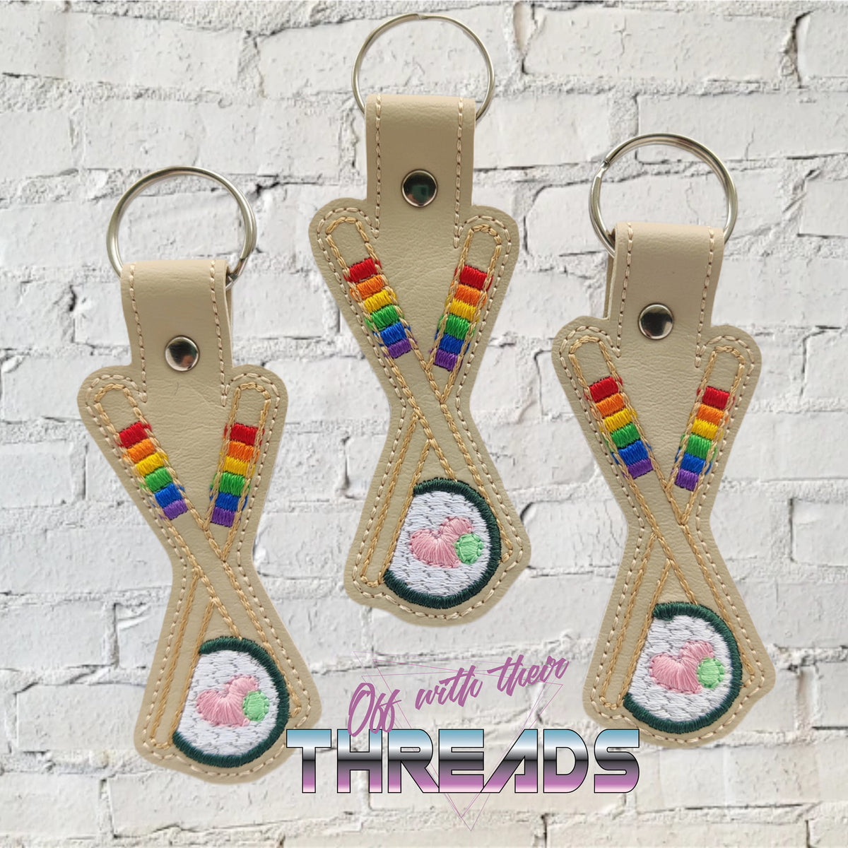 DIGITAL DOWNLOAD Chopsticks Snap Tab Key Chain – Off With Their Threads