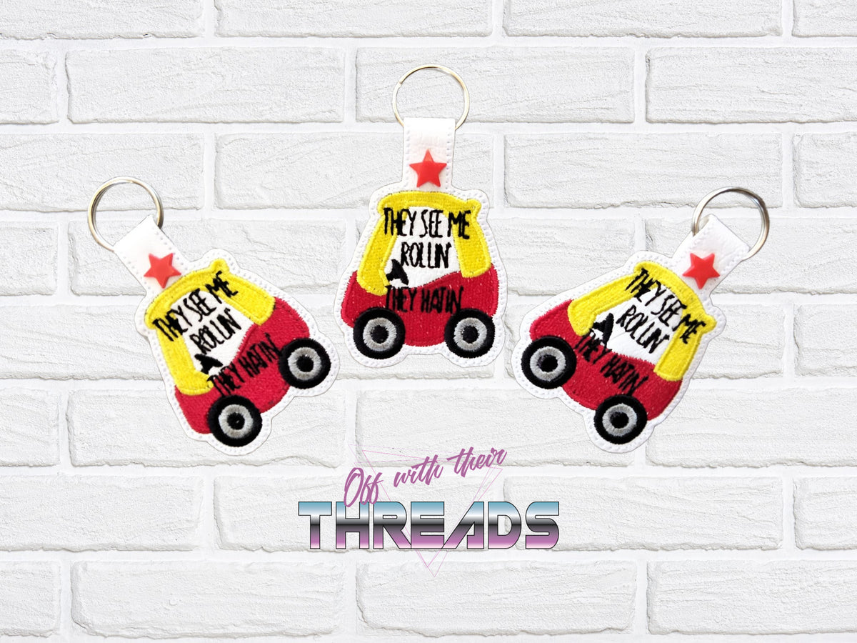 DIGITAL DOWNLOAD See Me Rollin Snap Tab Key Chain – Off With Their Threads