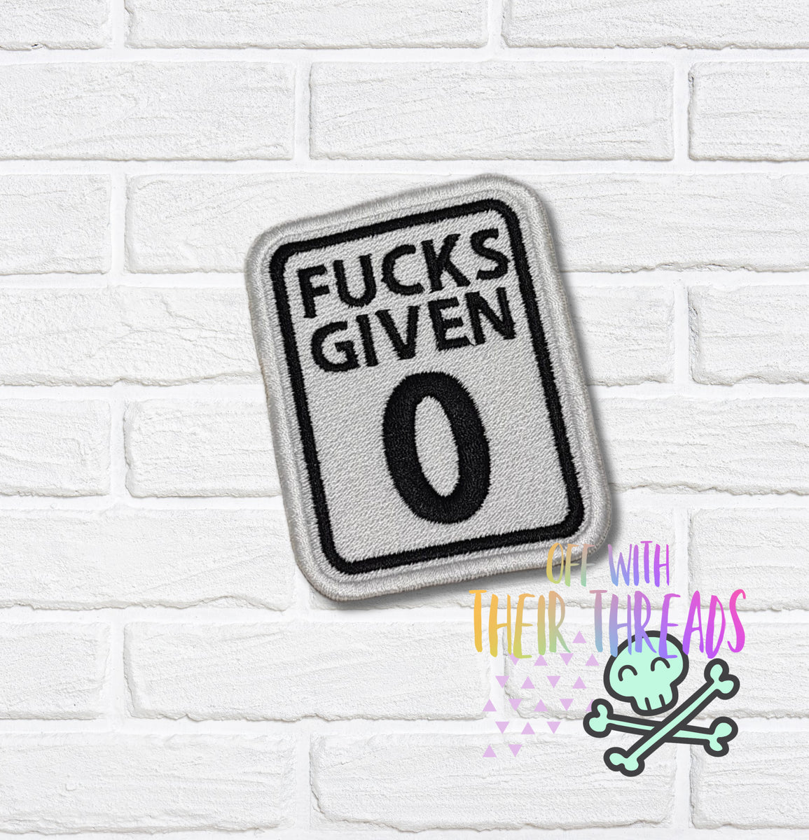 DIGITAL DOWNLOAD Zero Fs Given Patch 3 SIZES INCLUDED – Off With Their ...