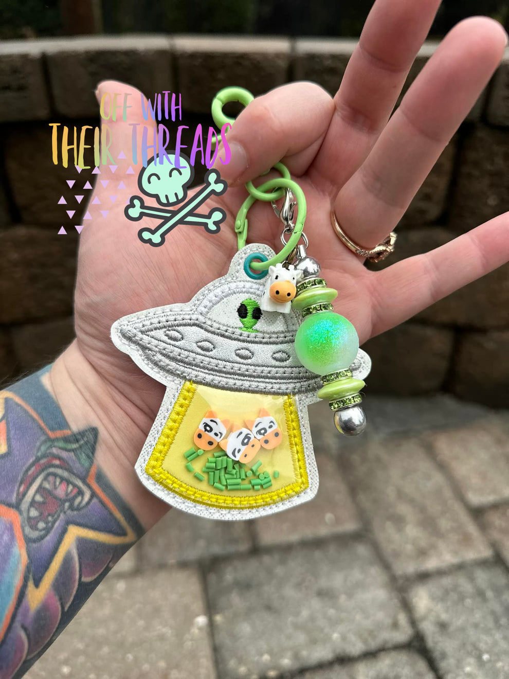 DIGITAL DOWNLOAD 3D Shaker Applique UFO Bag Tag Bookmark Ornament – Off ...