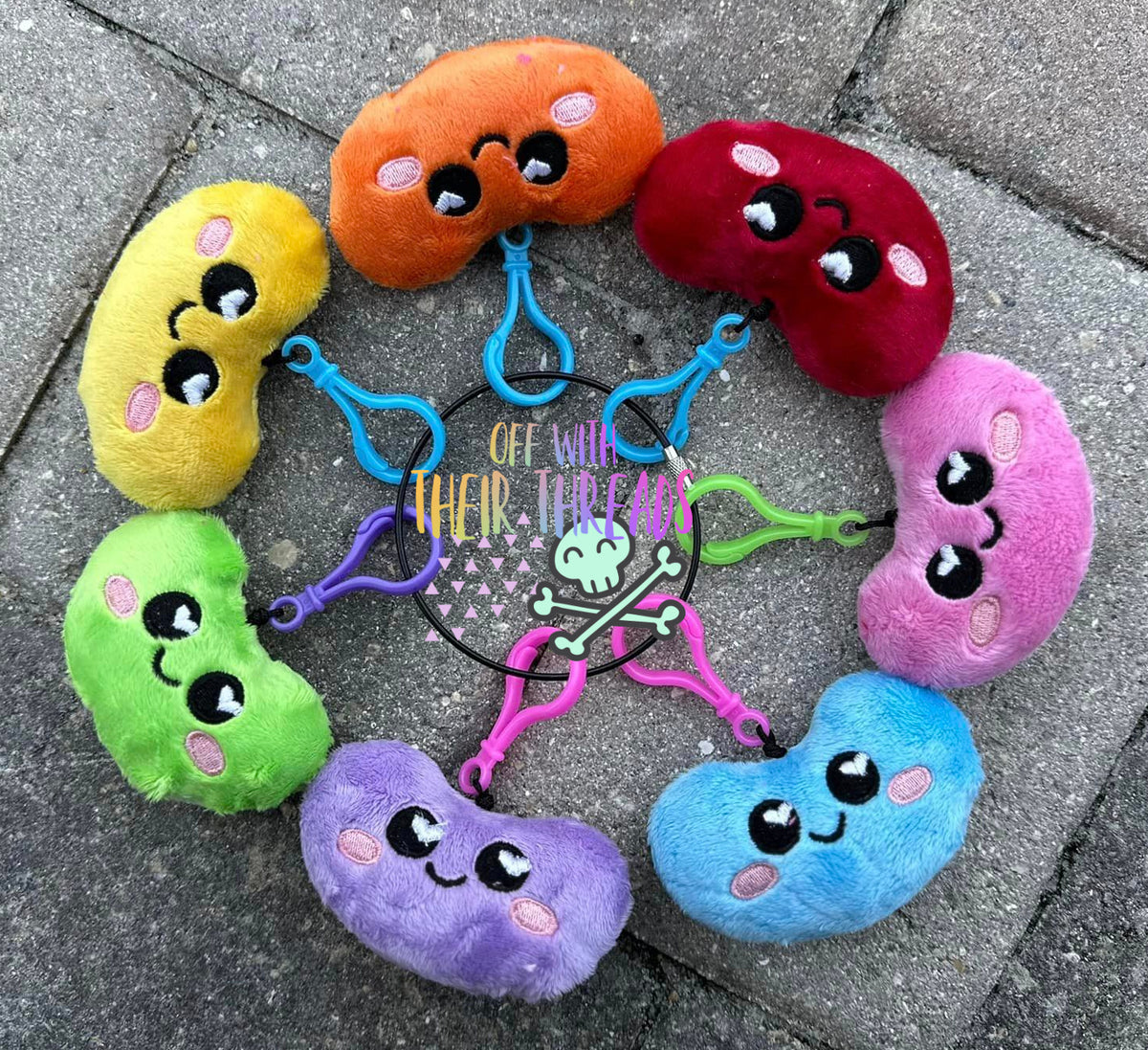 DIGITAL DOWNLOAD Happy Jelly Bean Squishy Set Stuffie 4 SIZES INCLUDED ...