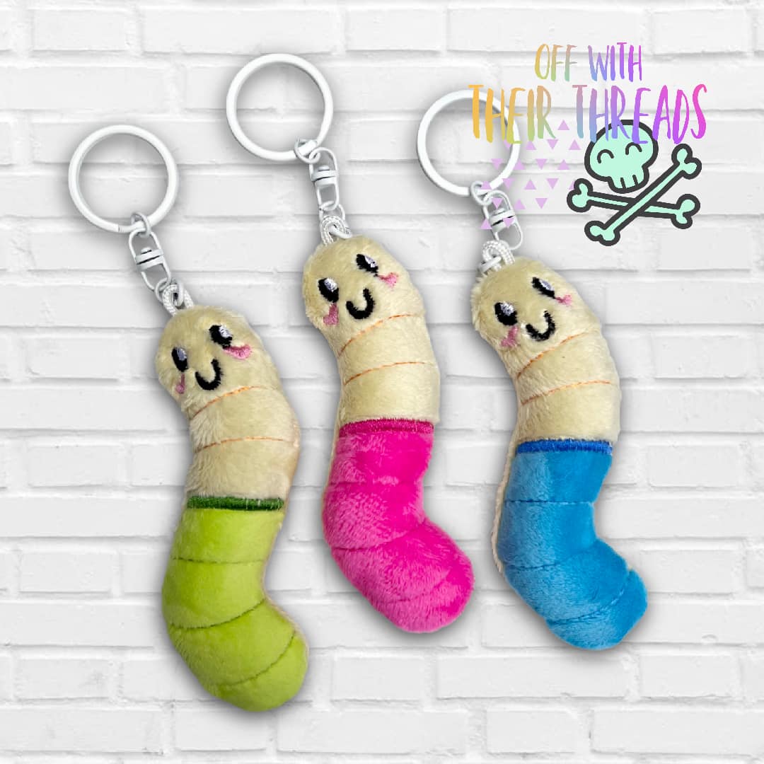 DIGITAL DOWNLOAD Gummy Worm Key Chain Squishy Plush – Off With Their ...