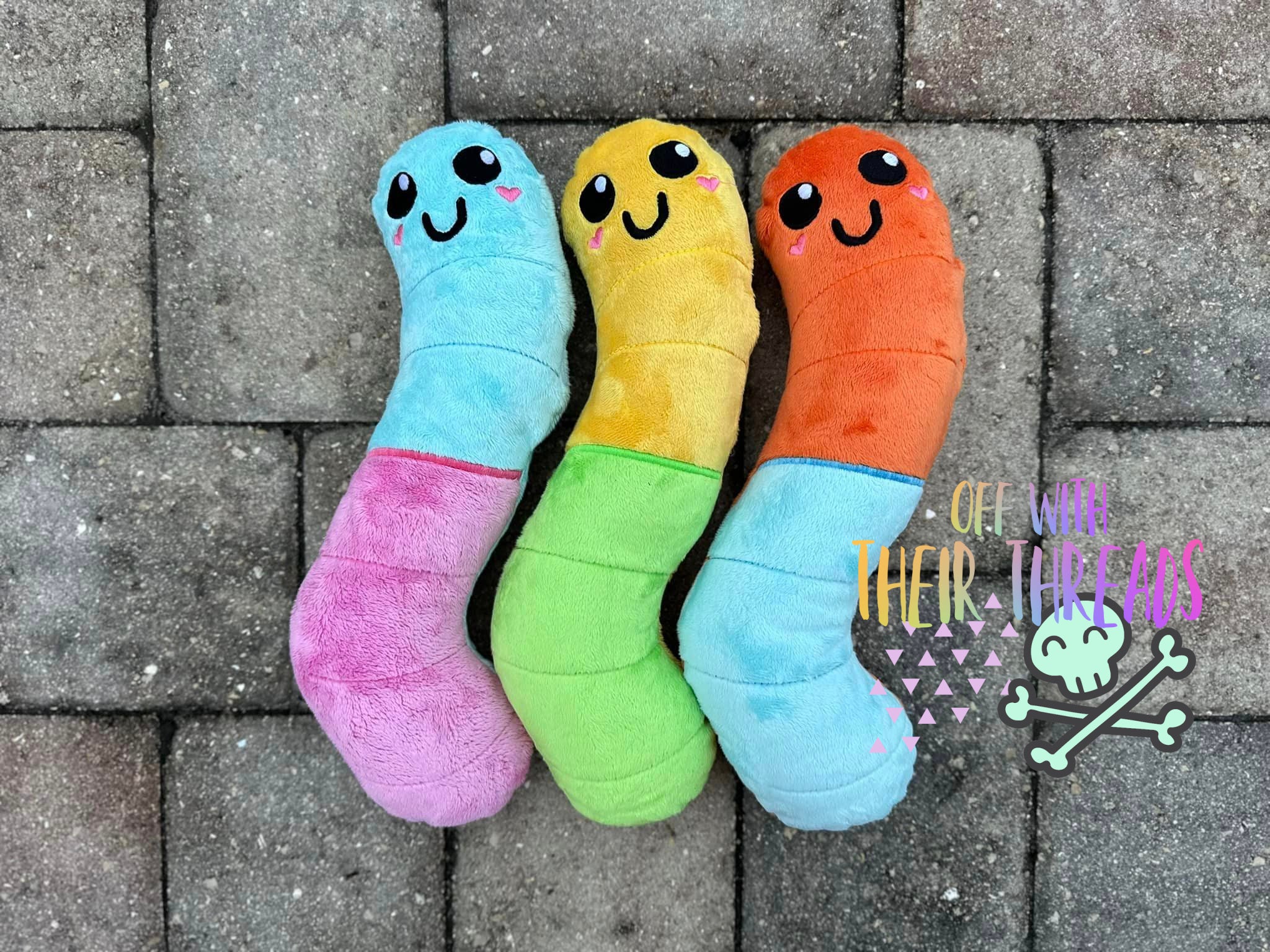 DIGITAL DOWNLOAD Gummy Worm Squishy Stuffie 5 SIZES INCLUDED – Off With ...