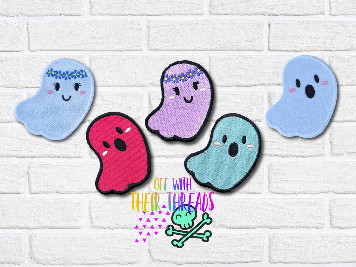 DIGITAL DOWNLOAD Halloween Ghost Patch 3 SIZES INCLUDED 2 DESIGNS INCL ...