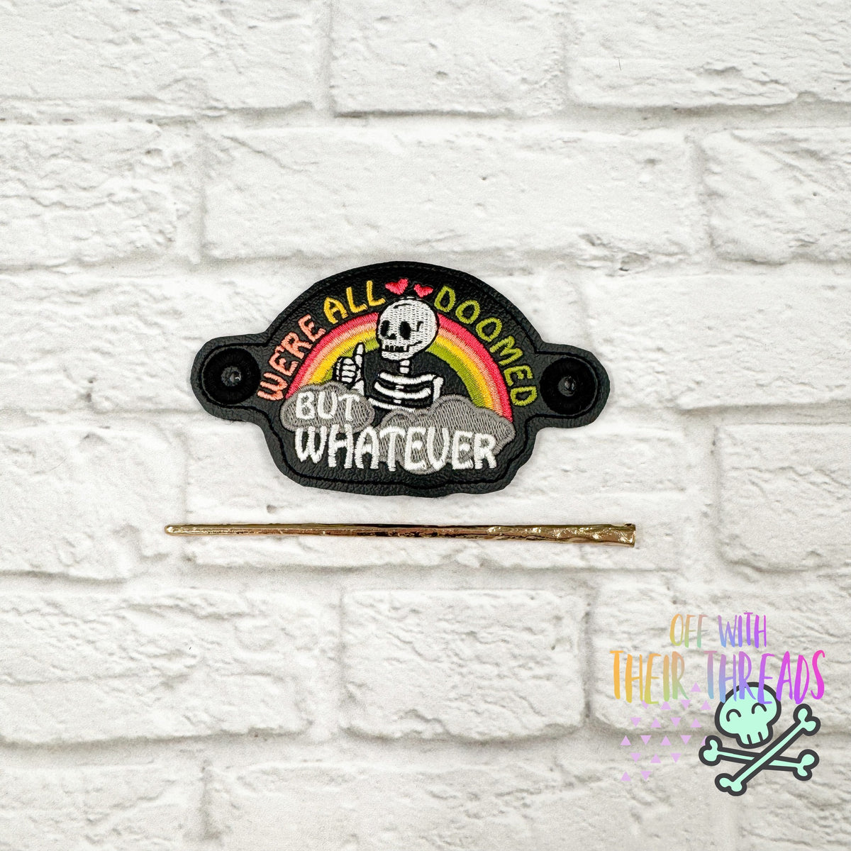 DIGITAL DOWNLOAD All Doomed Hair Holder Bun Cover – Off With Their Threads