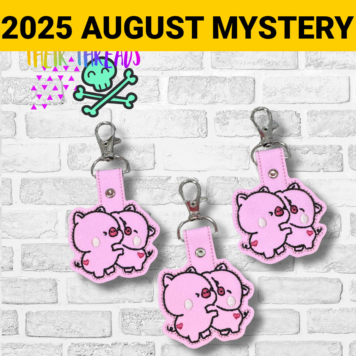 DIGITAL DOWNLOAD Piggy Snap Tab Keychain – Off With Their Threads