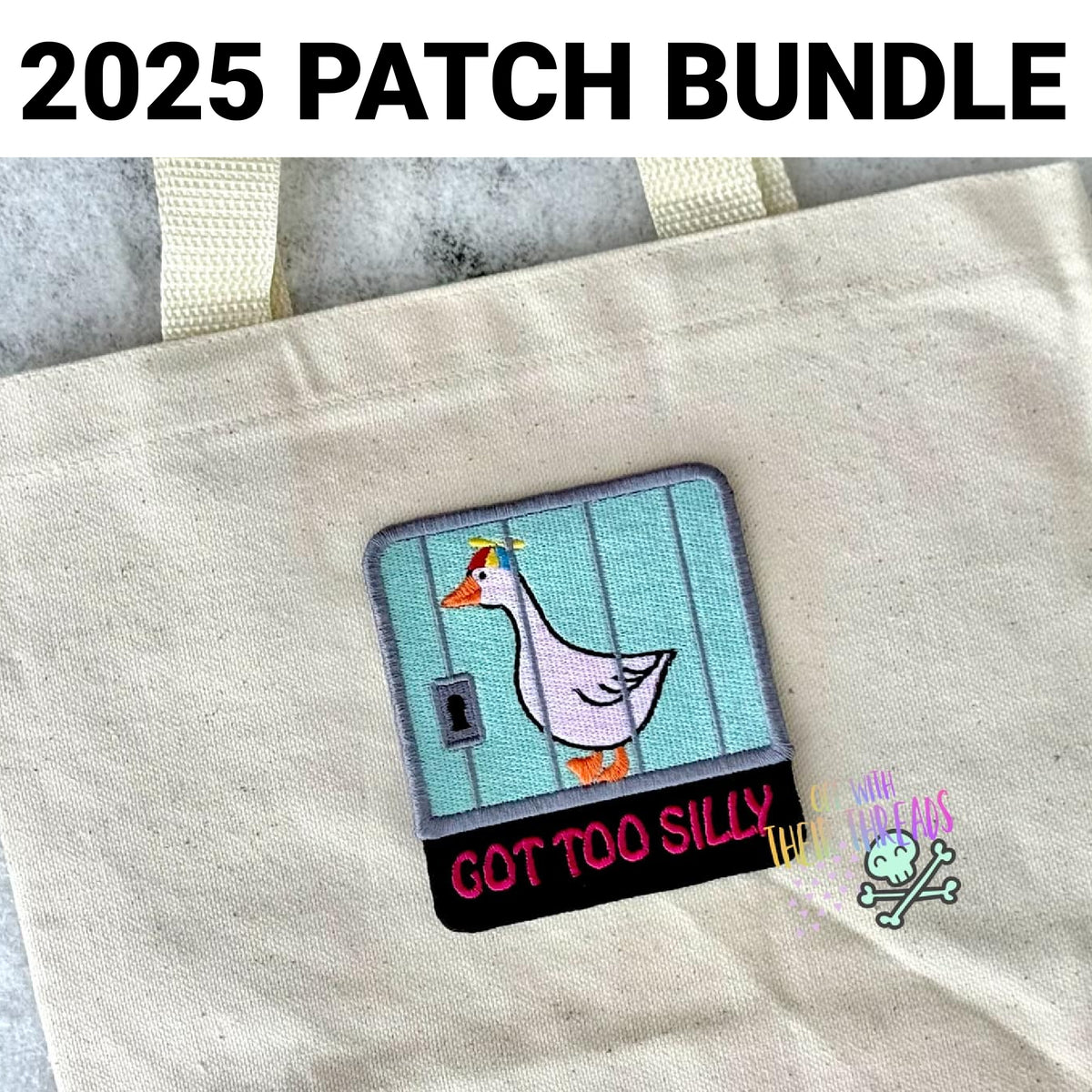 DIGITAL DOWNLOAD Got Too Silly Patch 3 SIZES INCLUDED – Off With Their ...