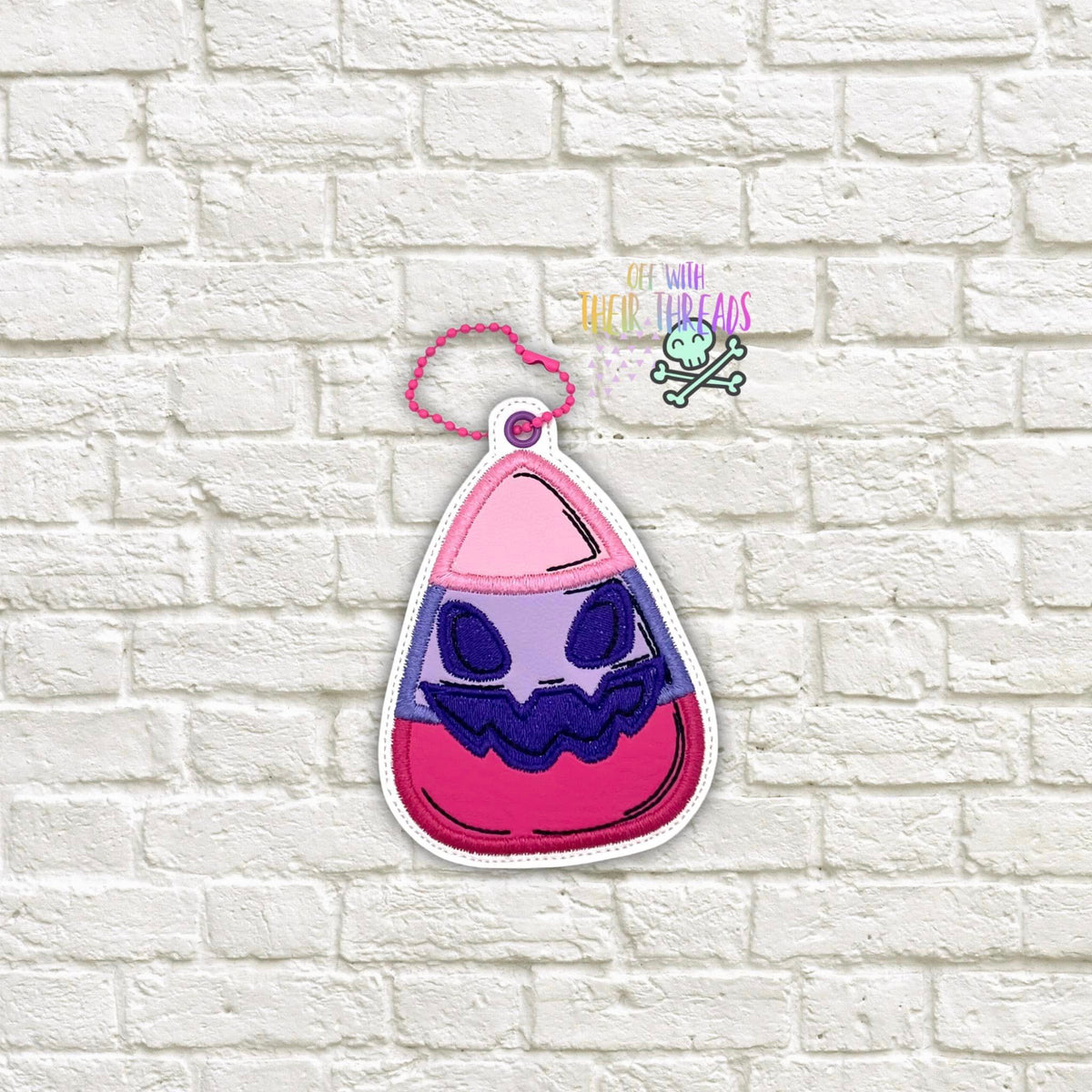 DIGITAL DOWNLOAD Applique Spooky Candy Corn Bag Tag Bookmark Ornament ...