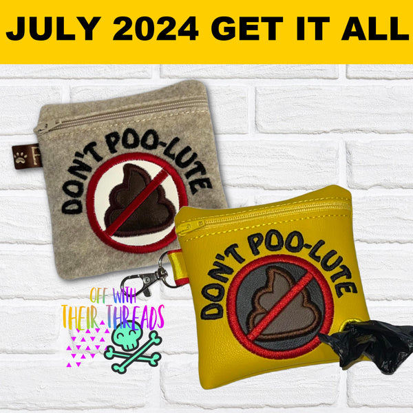 DIGITAL DOWNLOAD 5x5 Applique Don't Poo-lute Poo Bag Holder – Off With ...
