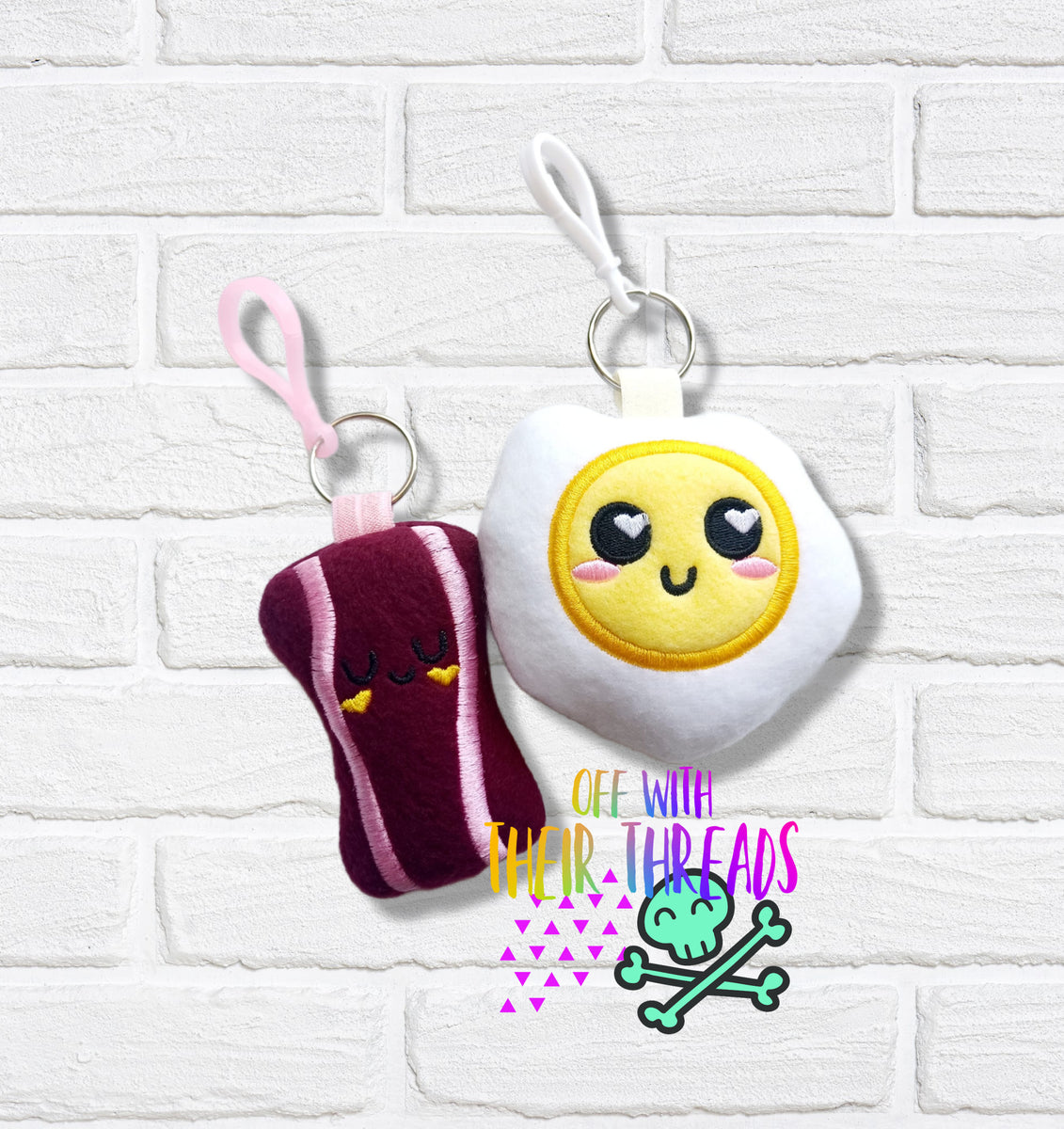 DIGITAL DOWNLOAD Applique Breakfast Buddies Squishy Key Chain Set JUNE ...