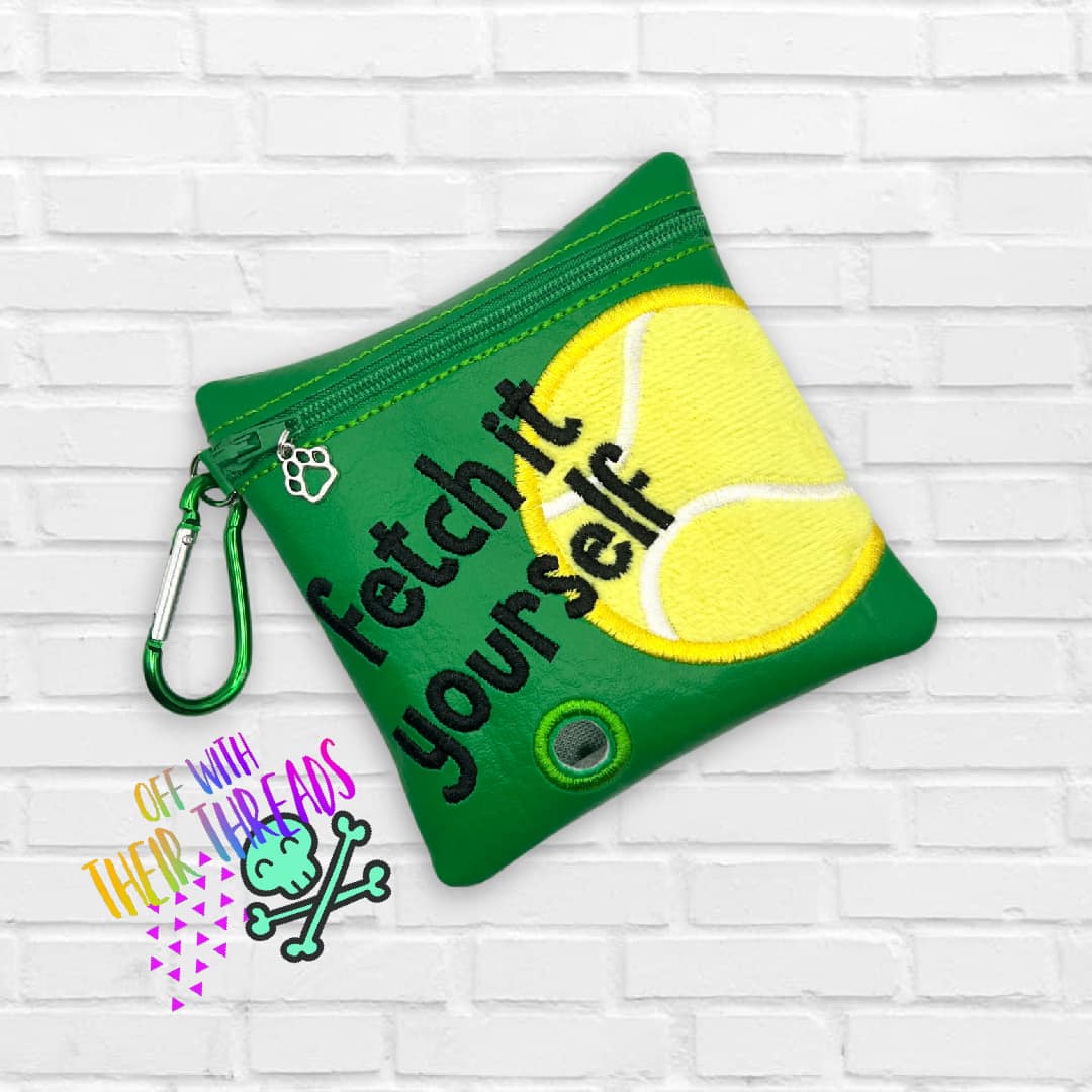 DIGITAL DOWNLOAD 5x5 Applique Fetch It Yourself Poo Bag Holder – Off ...