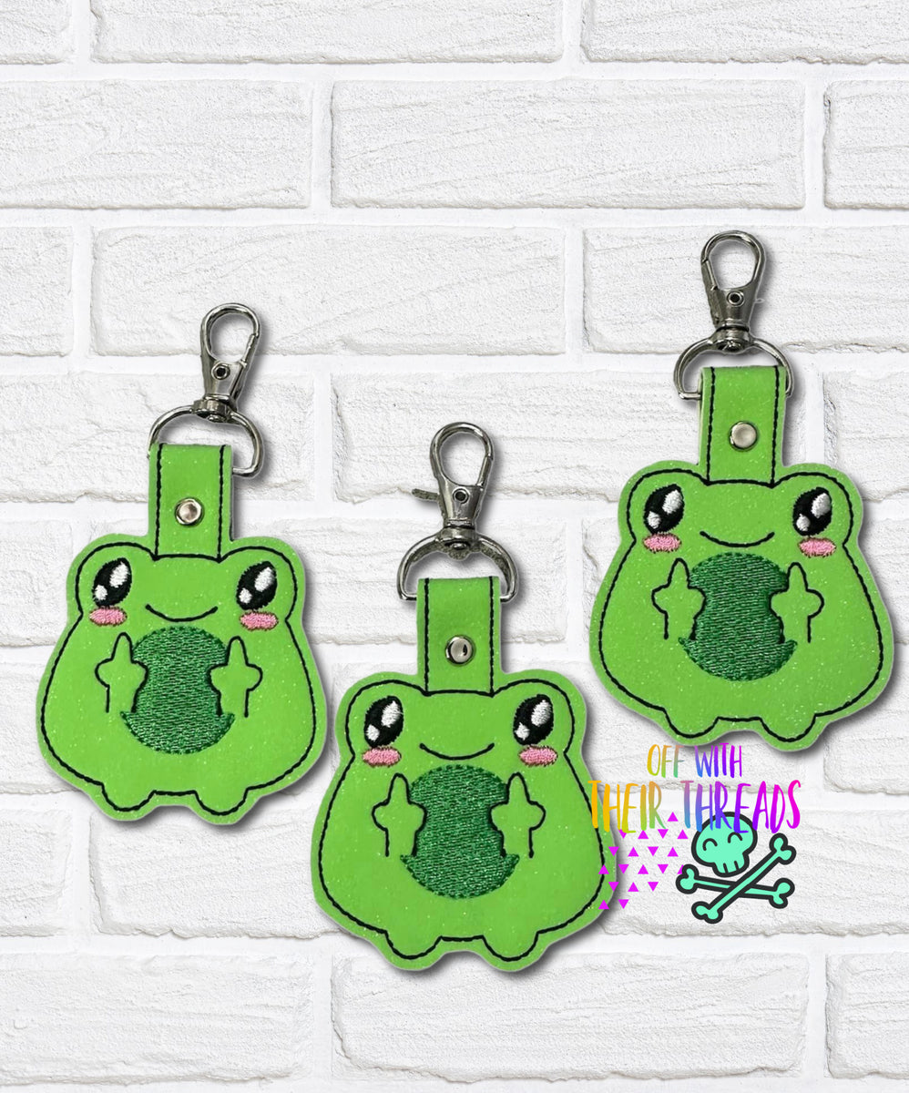 DIGITAL DOWNLOAD I Hate You Frog Snap Tab Key Chain JUNE 2024 MATURE M ...