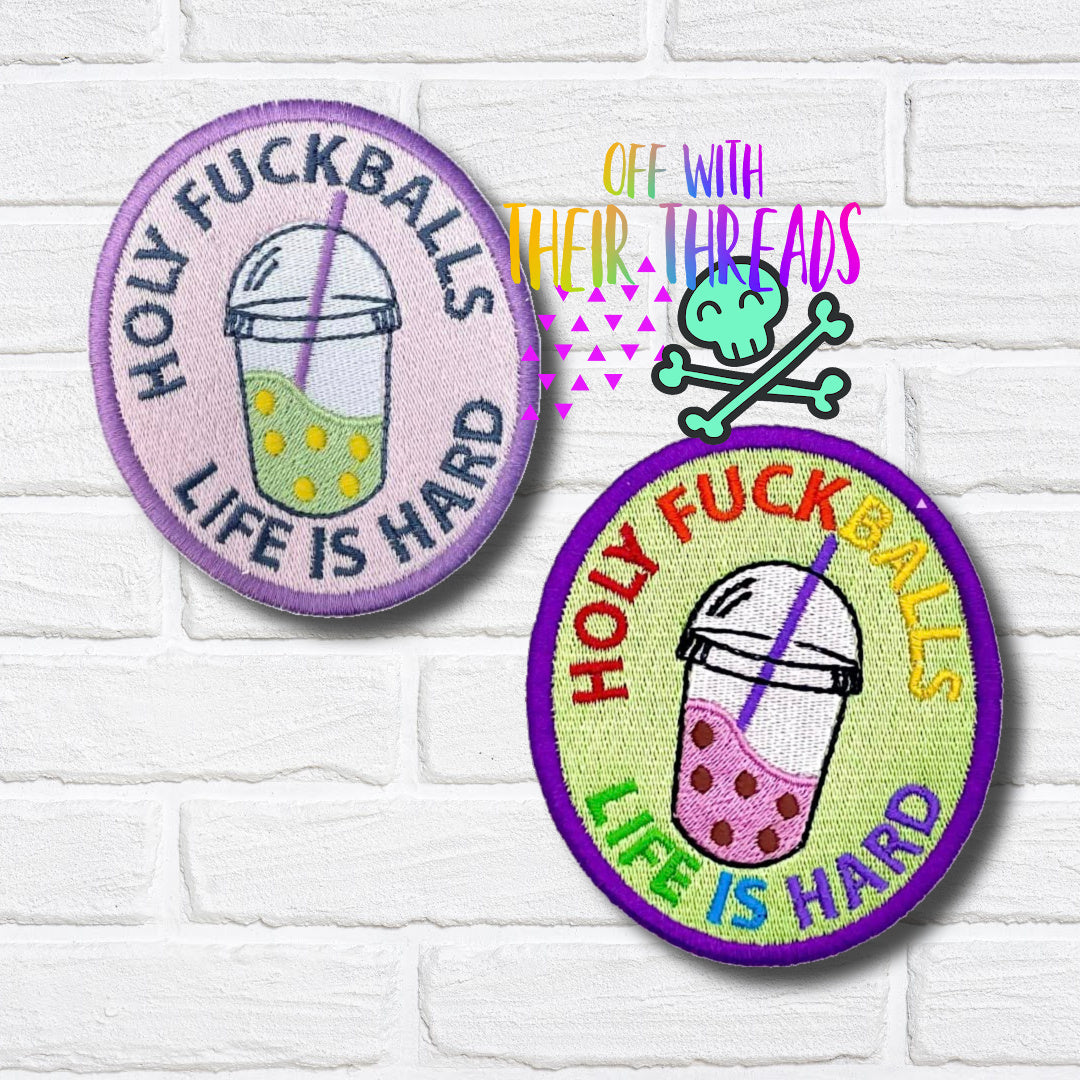 DIGITAL DOWNLOAD Life Is Hard Patch 3 SIZES INCLUDED – Off With Their ...