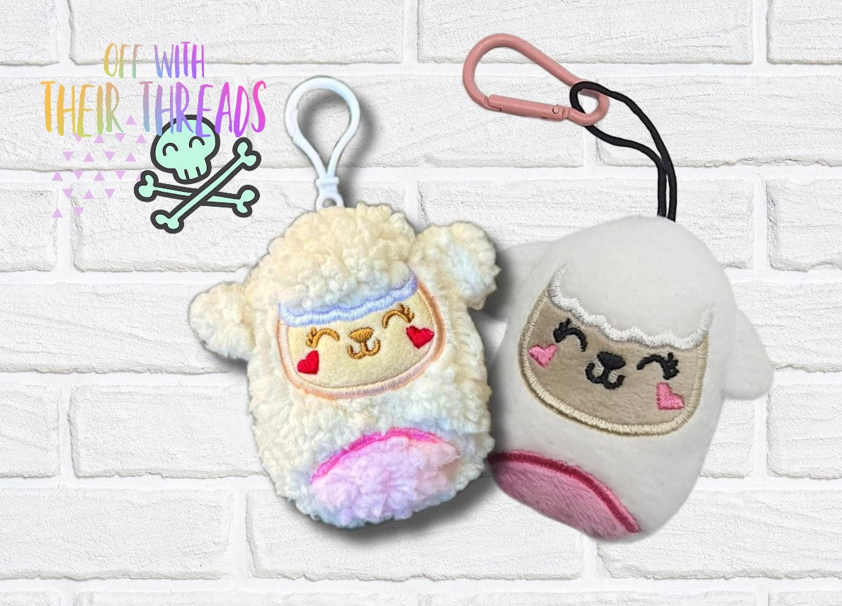 DIGITAL DOWNLOAD Applique Lamb Squishy Plush Key Chain – Off With Their ...