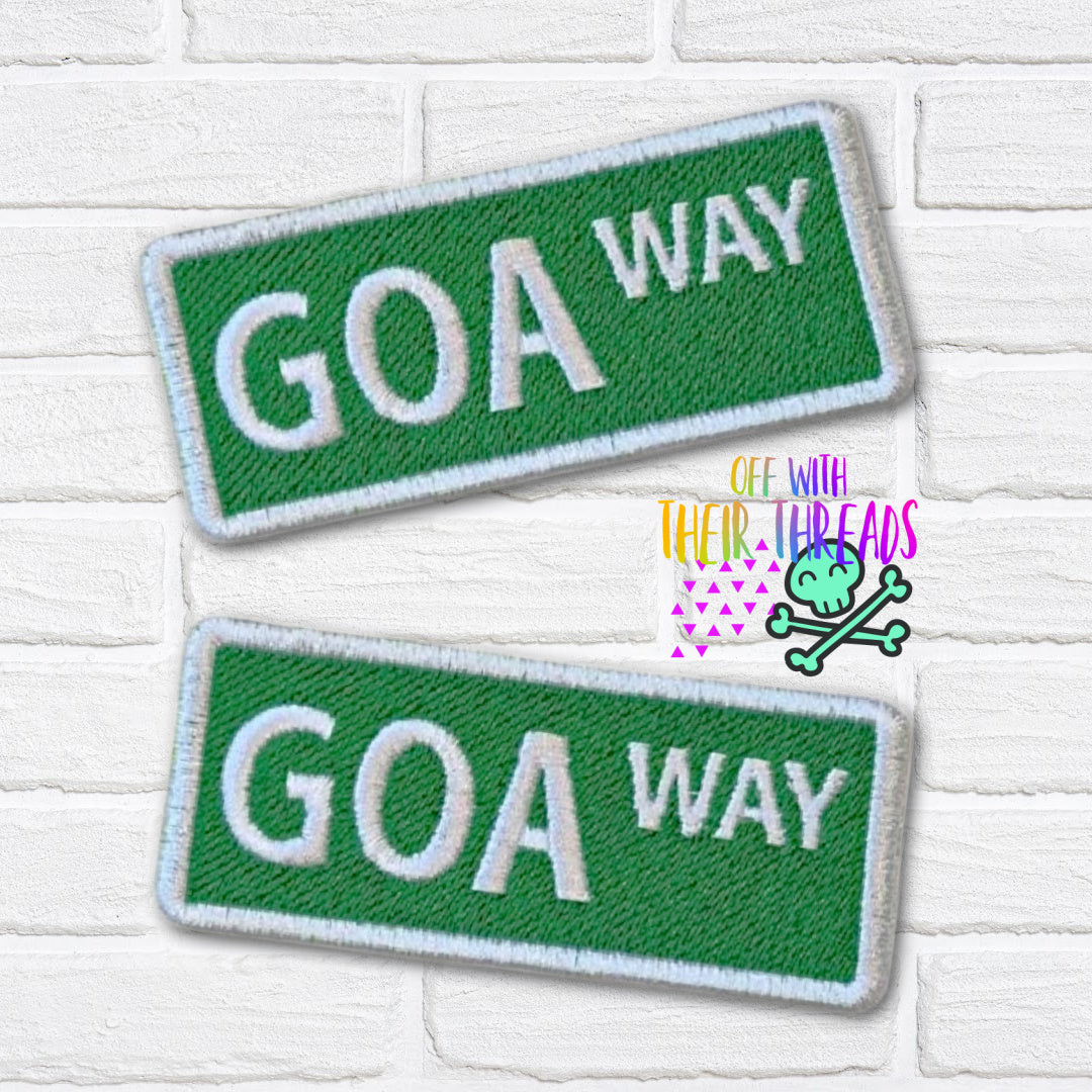 DIGITAL DOWNLOAD Go Away Goa Way Patch 3 SIZES INCLUDED – Off With ...