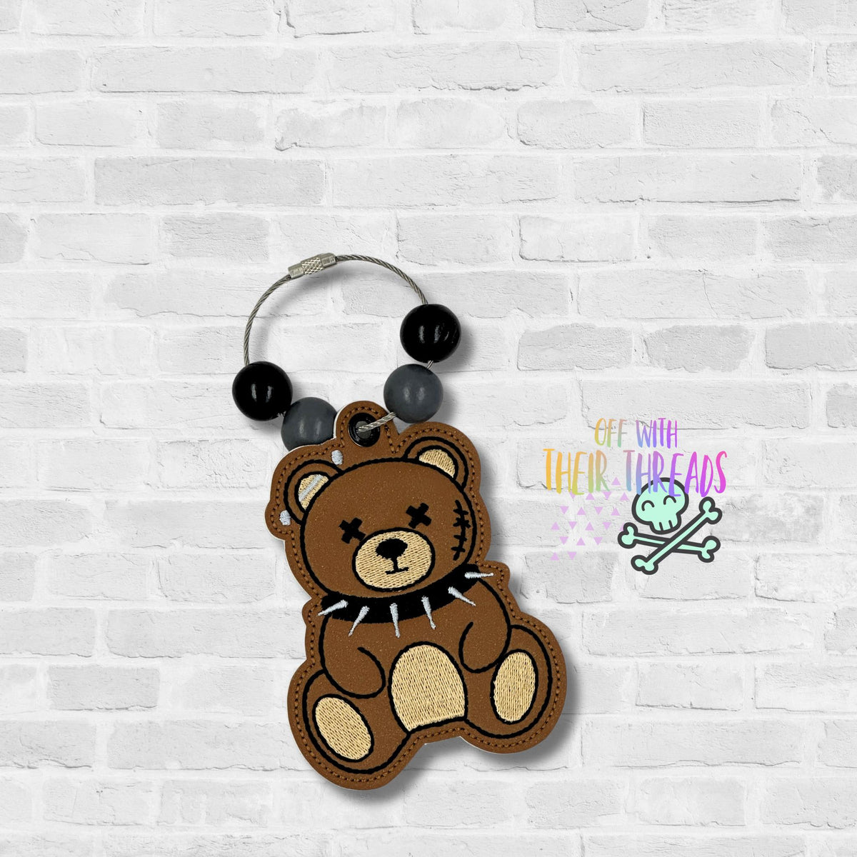 DIGITAL DOWNLOAD Goth Bear Bag Tag Bookmark Ornament – Off With Their ...