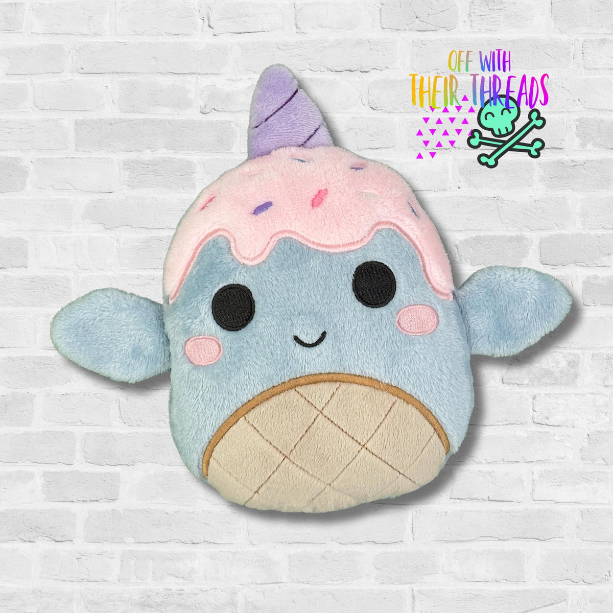 DIGITAL DOWNLOAD Applique Ice Cream Narwhal Plush 5 SIZES INCLUDED ...