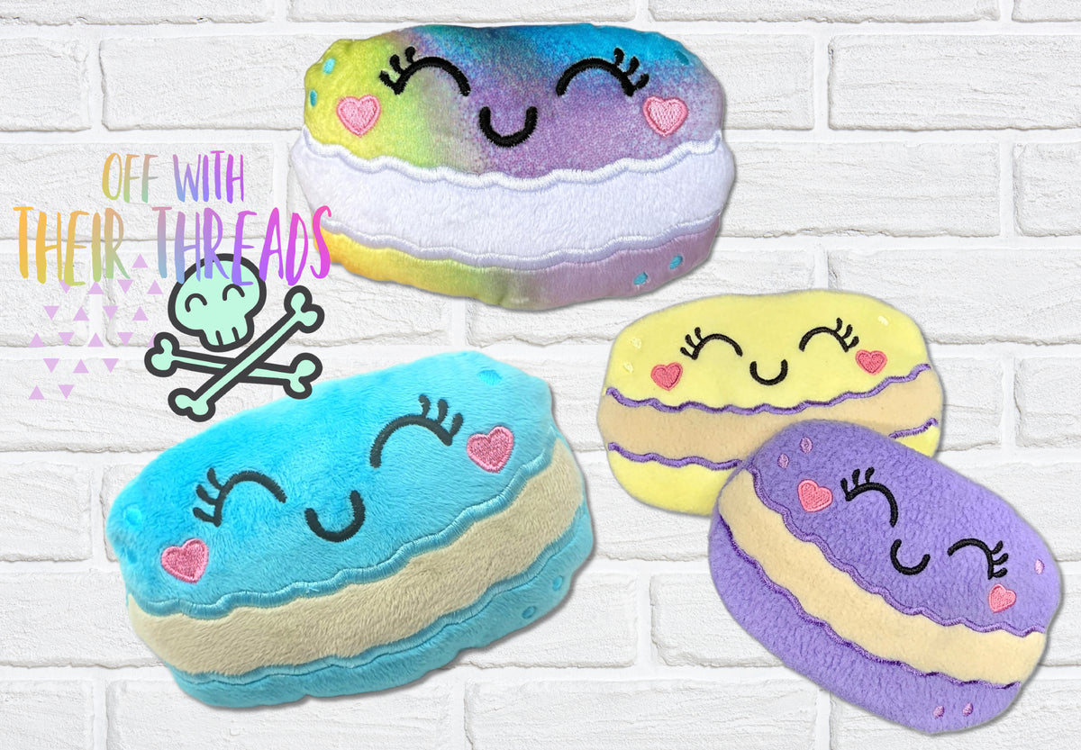 DIGITAL DOWNLOAD Applique Macaron Plush 5 SIZES INCLUDED – Off With Their Threads