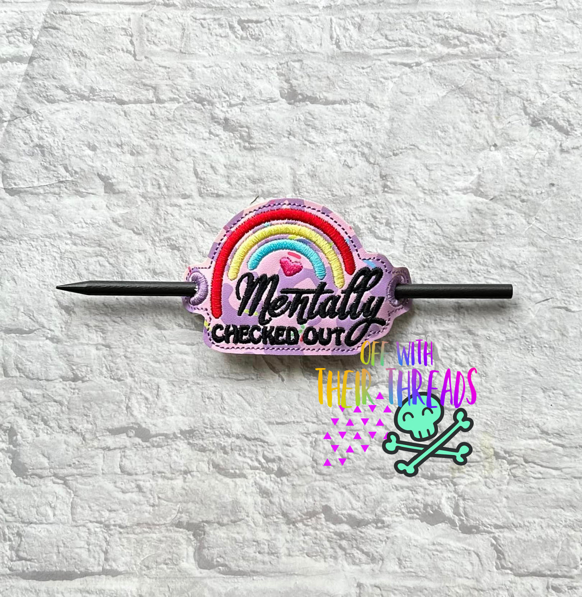 DIGITAL DOWNLOAD Mentally Checked Out Hair Holder Bun Cover – Off With ...