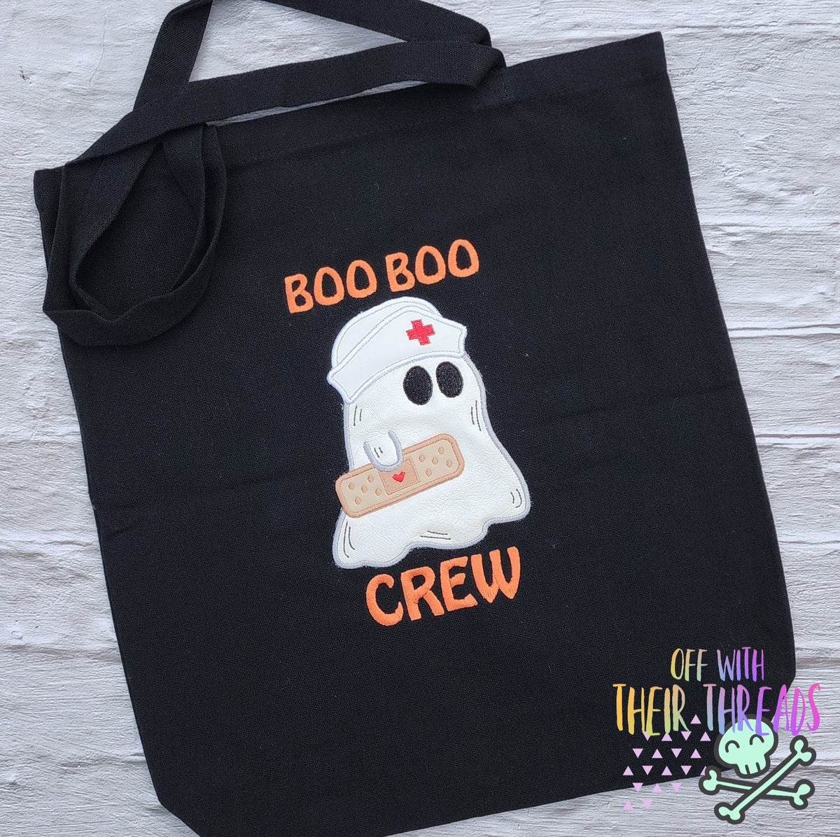 DIGITAL DOWNLOAD Boo Boo Crew Ghost Nurse Applique 5 SIZES INCLUDED ...