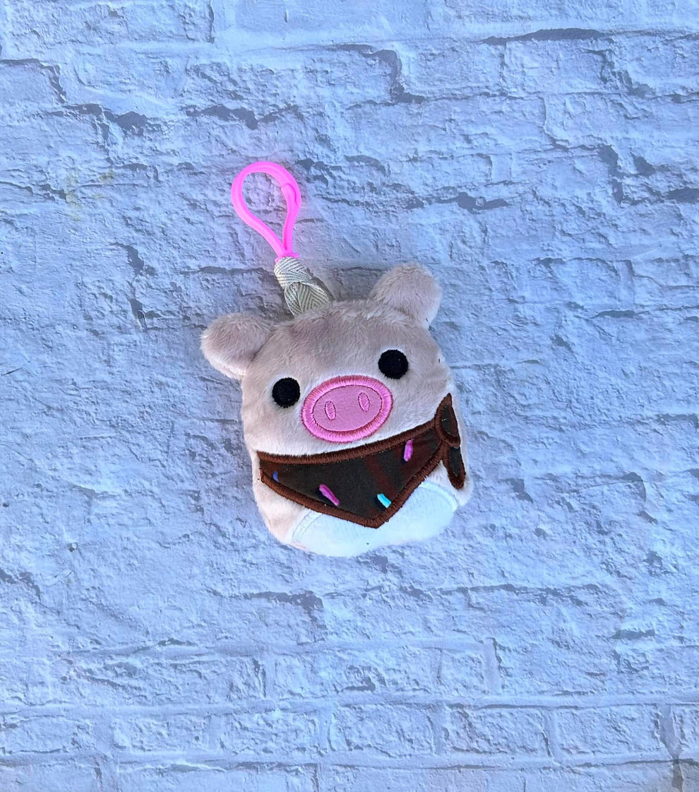 DIGITAL DOWNLOAD Applique Pig Squishy Keychain – Off With Their Threads