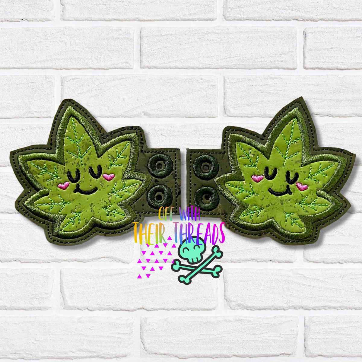 DIGITAL DOWNLOAD Applique Pot Leaf Shoe Boot SATIN AND BEAN STITCH EYE ...
