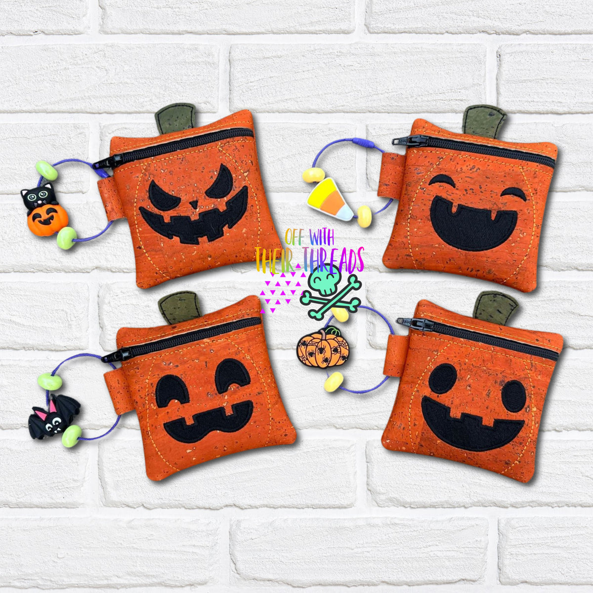 DIGITAL DOWNLOAD Pumpkin Patch Zipper Bag Set Lined and Unlined 3 SIZE ...