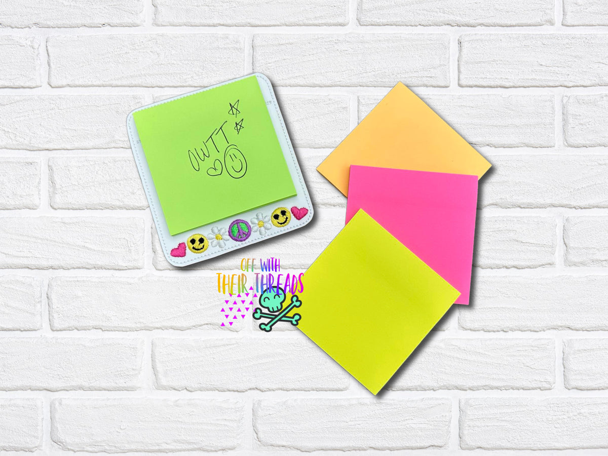 DIGITAL DOWNLOAD Retro Hippie Sticky Note Holder – Off With Their Threads