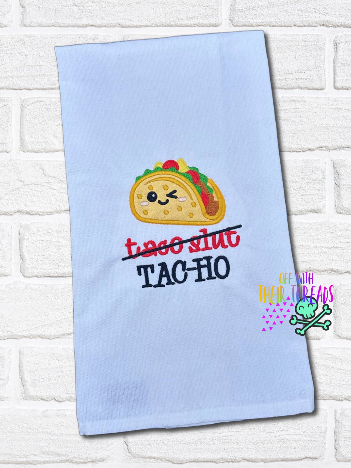 DIGITAL DOWNLOAD Taco Ho Applique 4 SIZES INCLUDED – Off With Their Threads