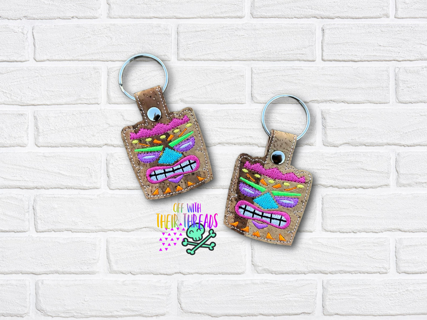 DIGITAL DOWNLOAD Tropical Tiki Snap Tab Key Chain – Off With Their Threads