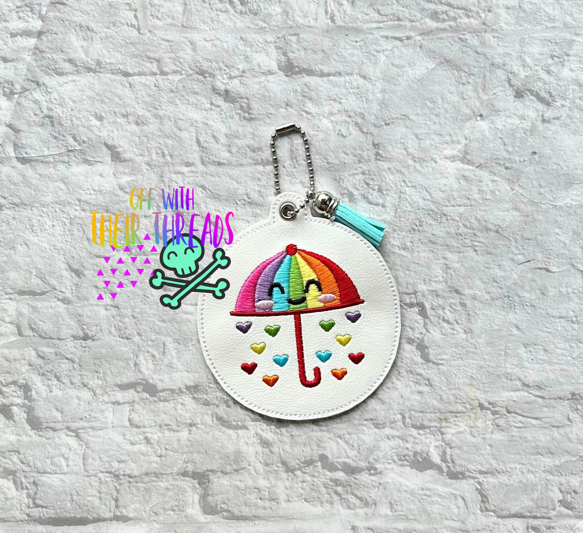 DIGITAL DOWNLOAD Rainbow Umbrella Bag Tag Bookmark Ornament – Off With ...