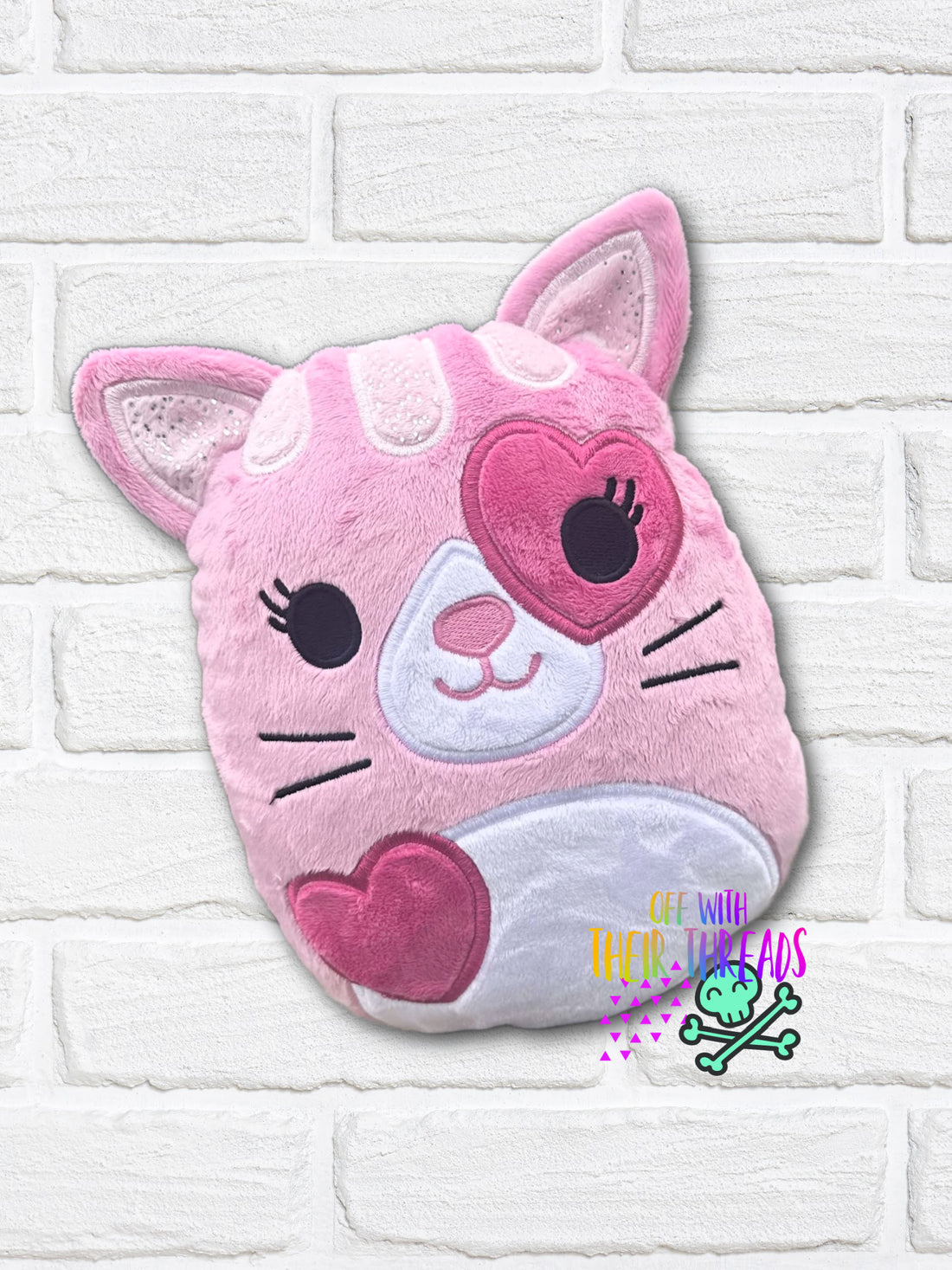 DIGITAL DOWNLOAD Applique Heart Cat Plush 5 SIZES INCLUDED – Off With ...