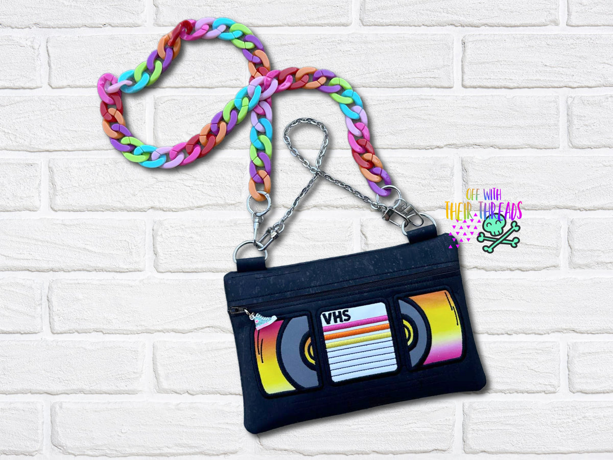 DIGITAL DOWNLOAD Applique VHS Zipper Bag Set Lined and Unlined – Off ...