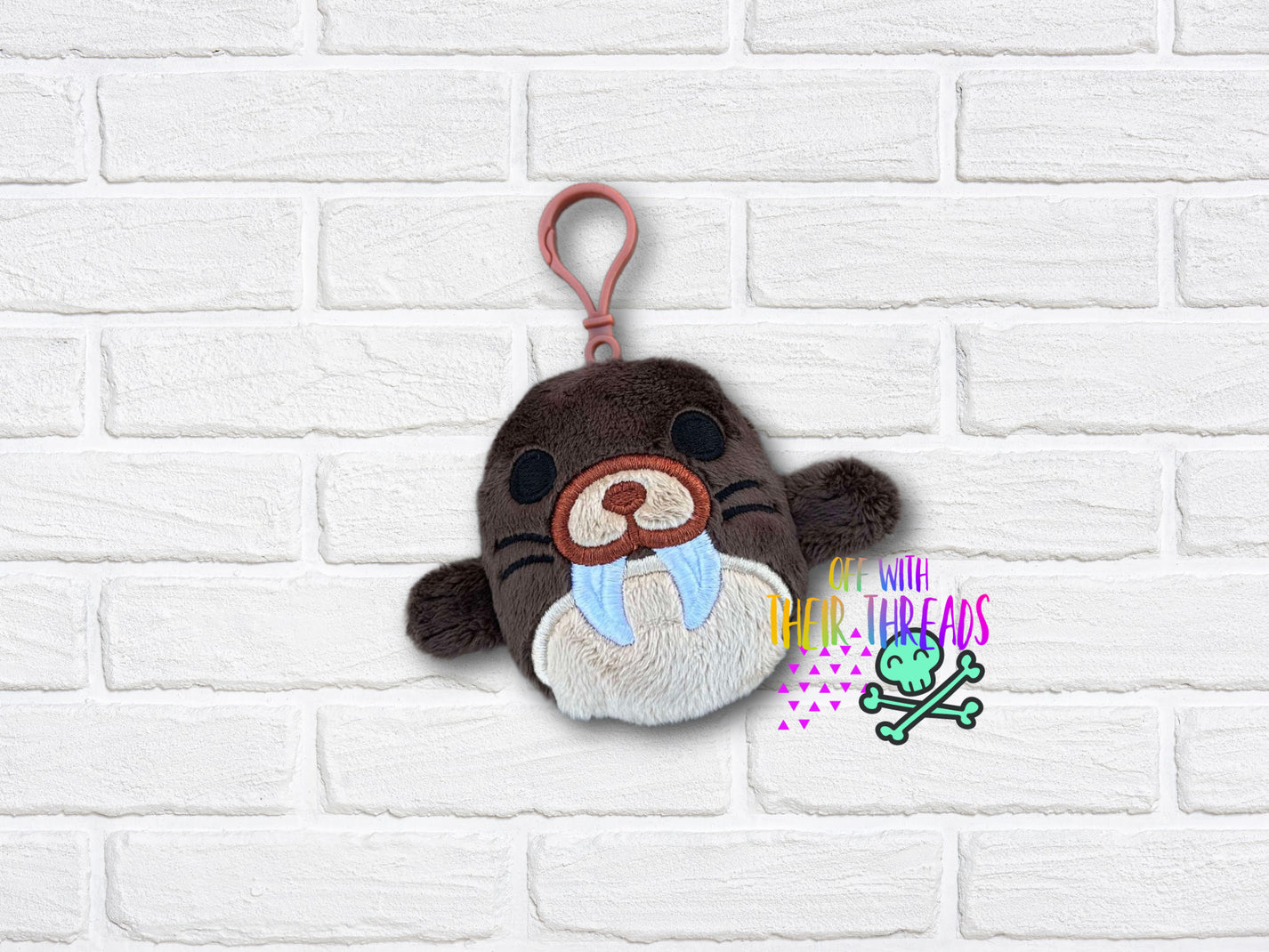 DIGITAL DOWNLOAD Applique Walrus Squishy Keychain – Off With Their Threads
