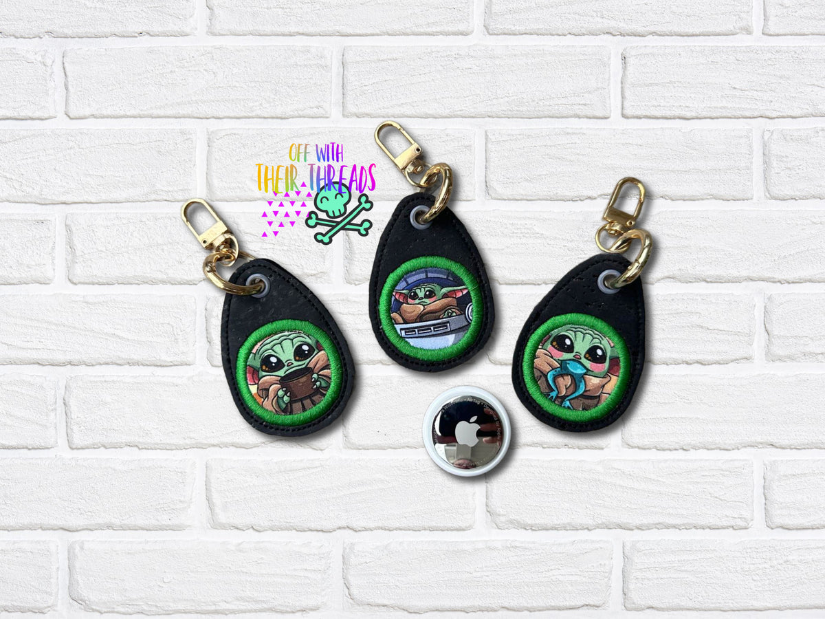 DIGITAL DOWNLOAD Appique Air Tag Key Chain Holder ONE HOOPING – Off ...