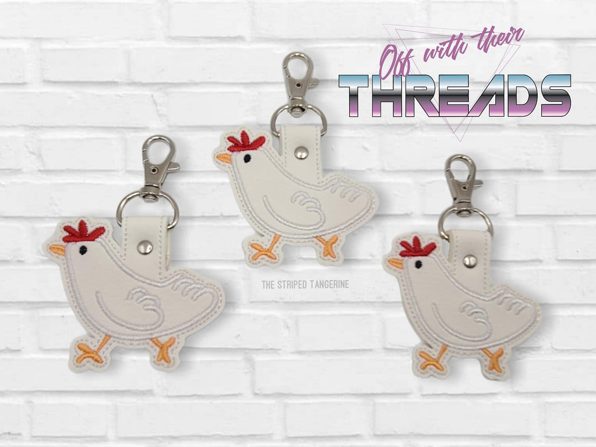 DIGITAL DOWNLOAD Chicken Snap Tab Key Chain – Off With Their Threads
