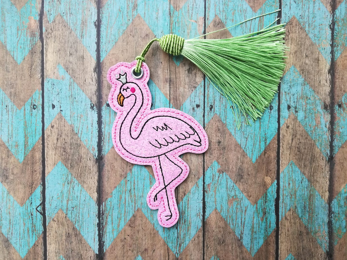 DIGITAL DOWNLOAD 4x4 Magical Flamingo Bookmark – Off With Their Threads