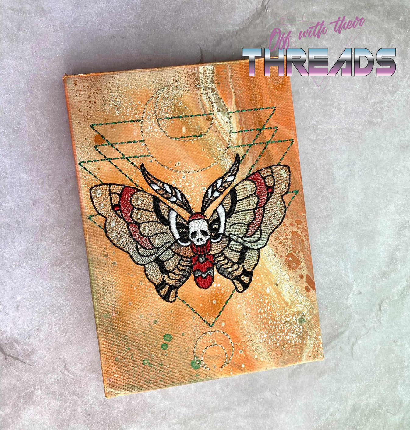 DIGITAL DOWNLOAD Death Moth Sketch Embroidery Design 4 SIZES INCLUDED ...
