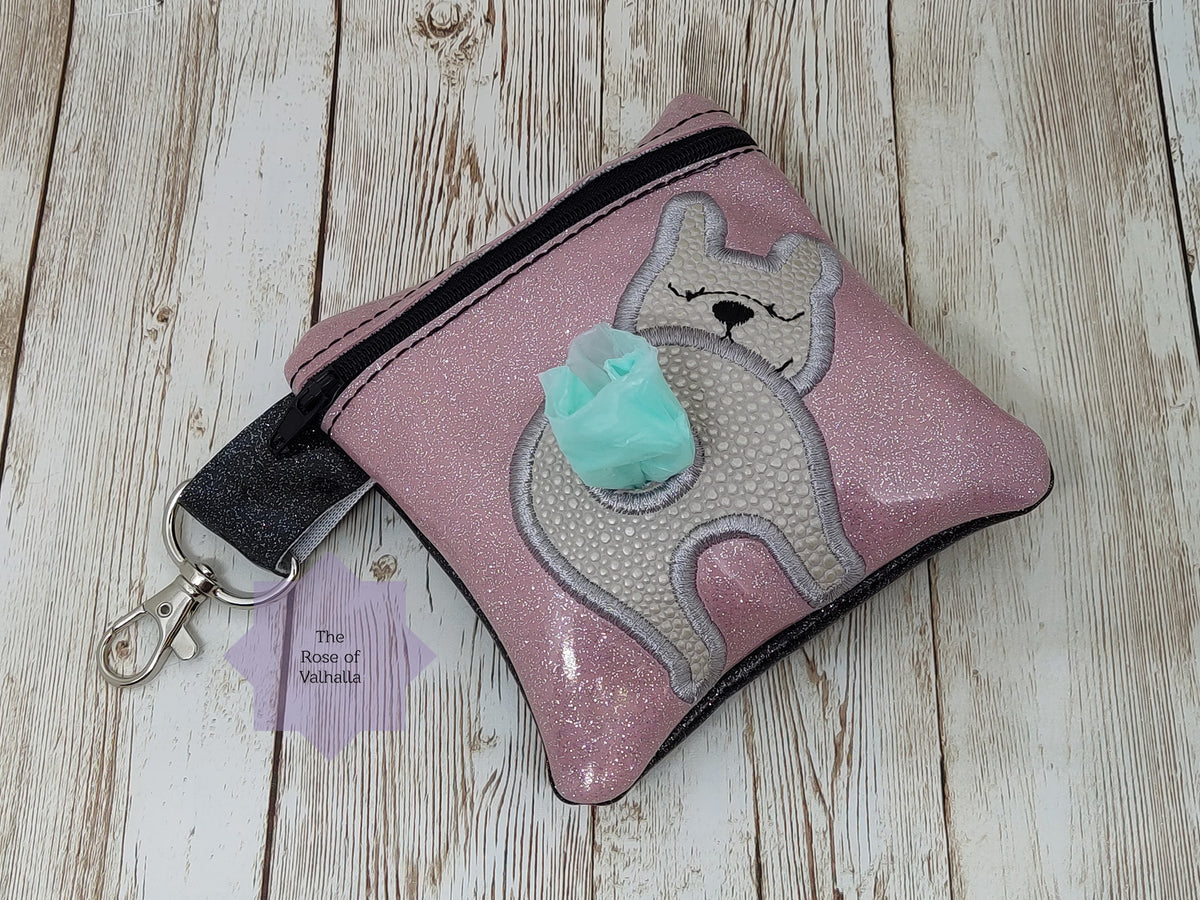 DIGITAL DOWNLOAD 5x5 ITH Frenchie Dog Poo Zipper Bag Lined and Unlined ...