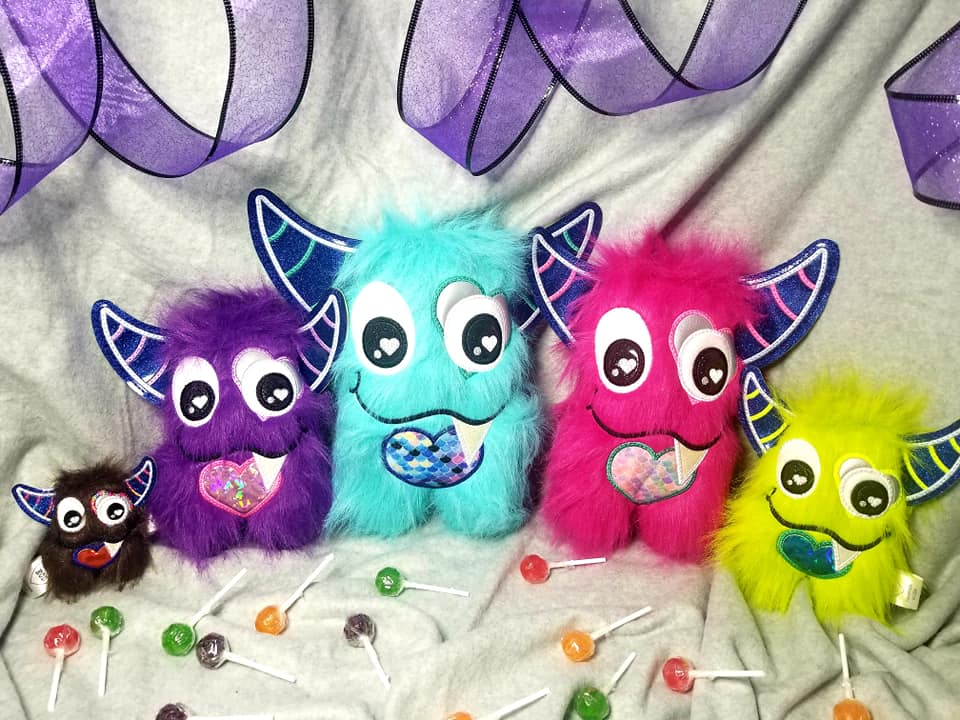 DIGITAL DOWNLOAD Love Monster Plushie Set 5 SIZES INCLUDED – Off With ...
