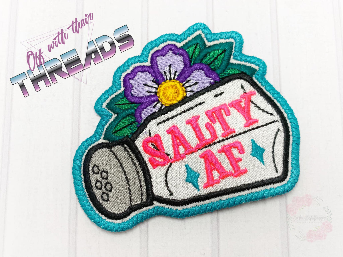 DIGITAL DOWNLOAD Salty AF Patch 2 SIZES INCLUDED – Off With Their Threads