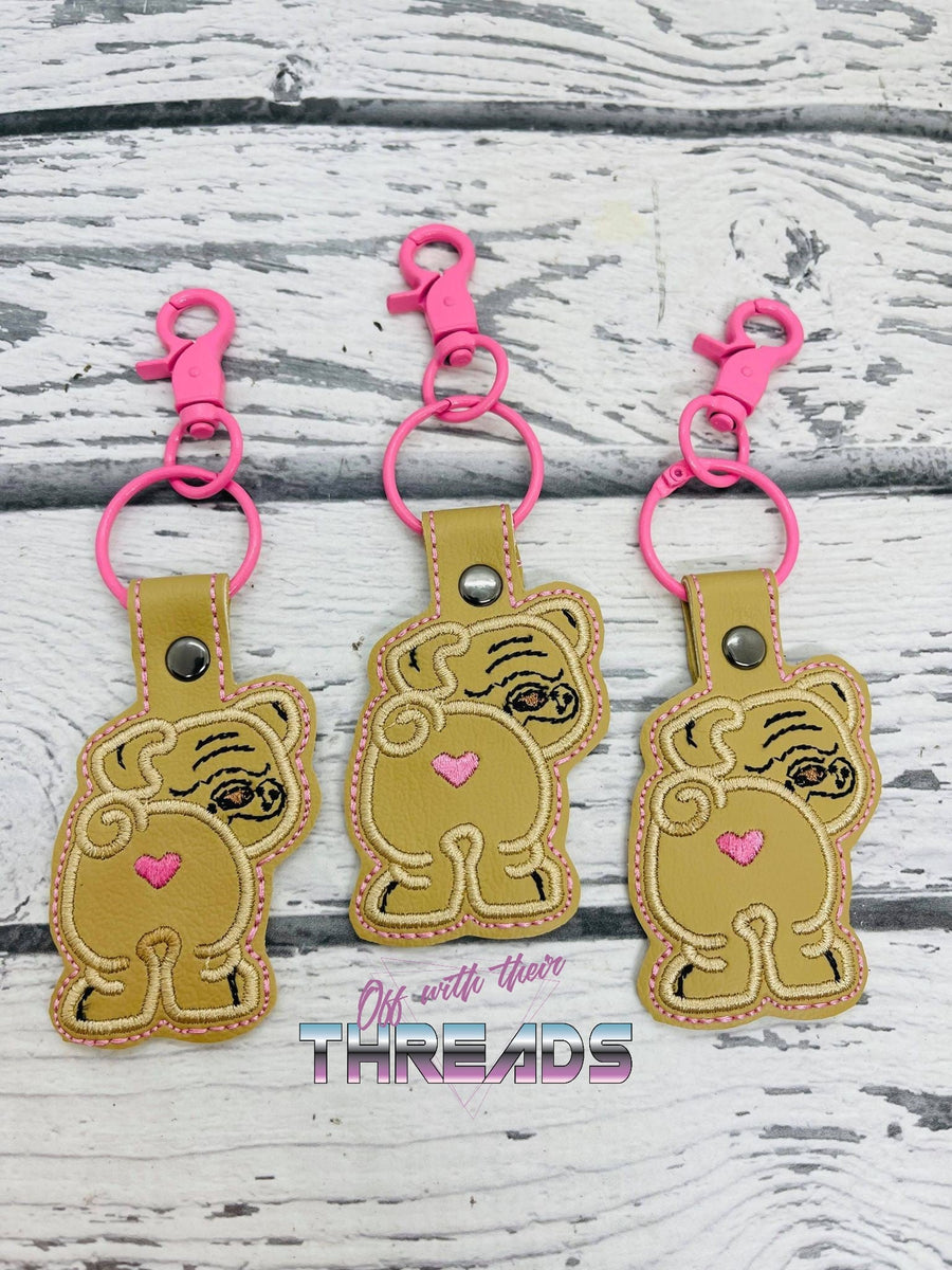 DIGITAL DOWNLOAD English Bulldog Bum Snap Tab Key Chain – Off With ...