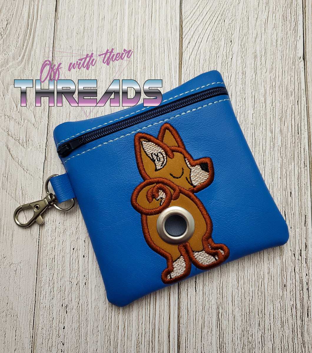 DIGITAL DOWNLOAD 5x5 ITH Applique Basenji Poo Zipper Bag Lined and Unl ...